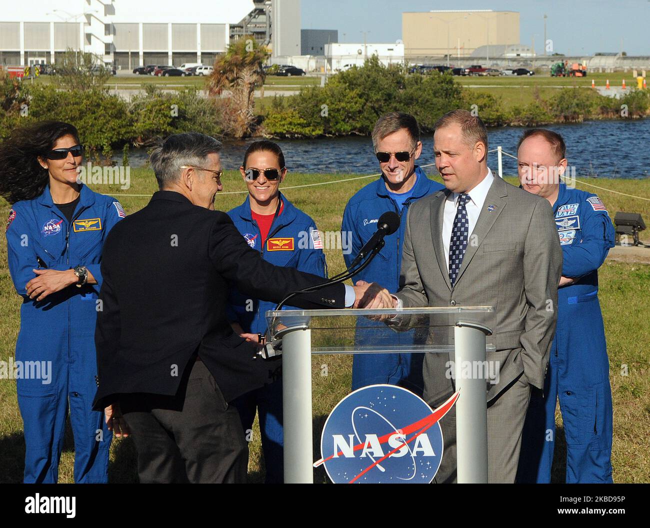 Kennedy Space Center Director Bob Cabana (2nd left) and NASA ...