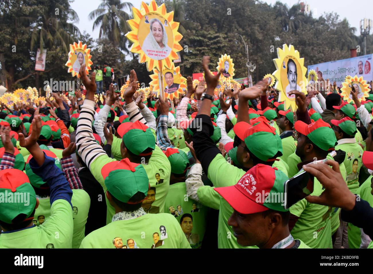Grassroots leaders and activists of the Awami League gather during of ...