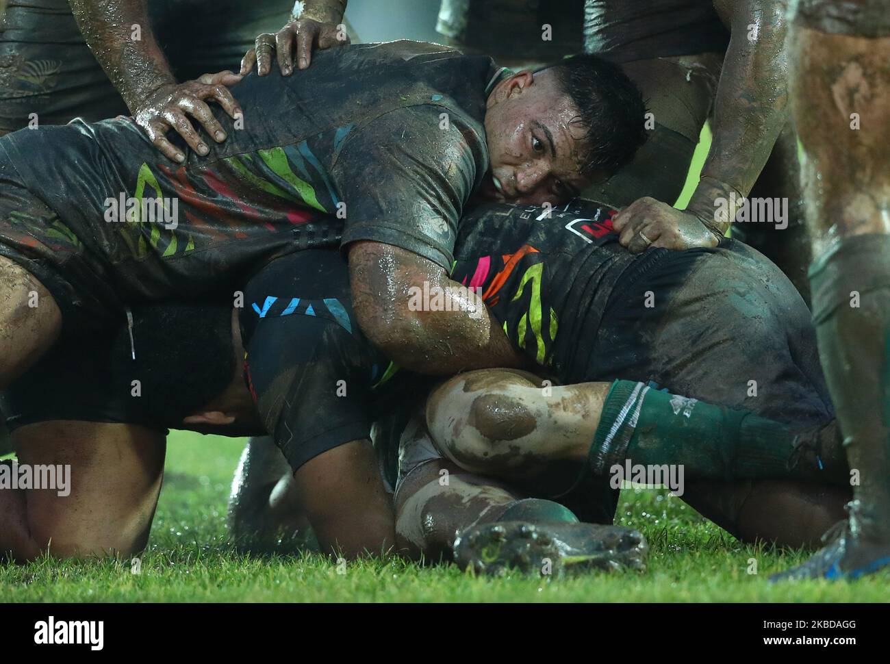 Marco Manfredi of Zebre in action during the rugby Guinness Pro14 match ...