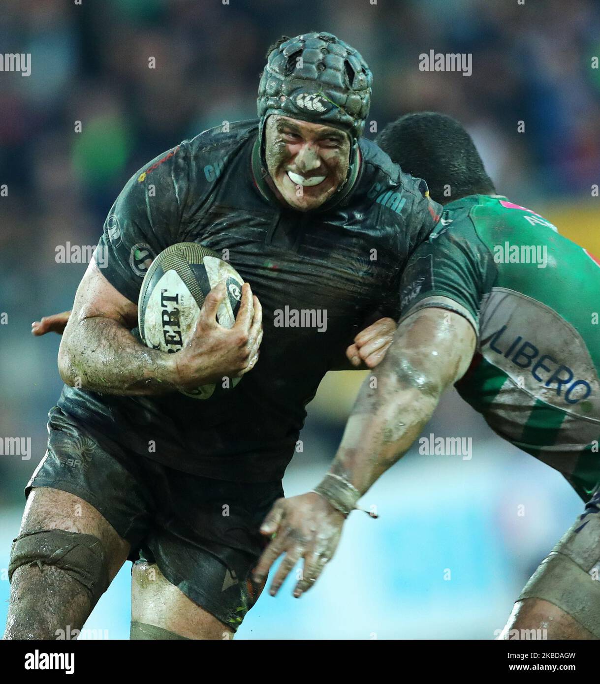 Ian Nagle of Zebre in action during the rugby Guinness Pro14 match ...
