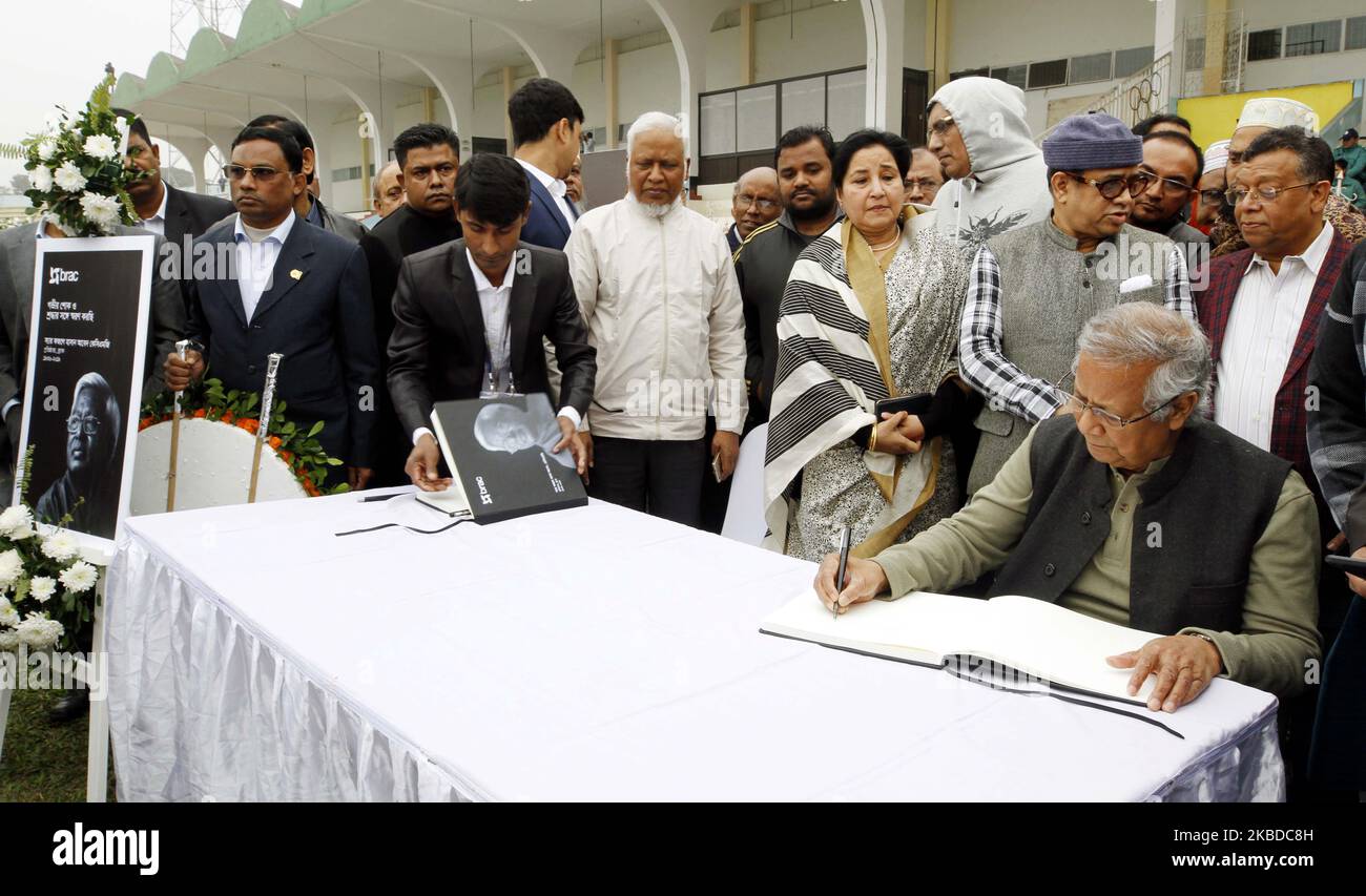 People pay their respects to the late Sir Fazle Hasan Abed, the founder ...