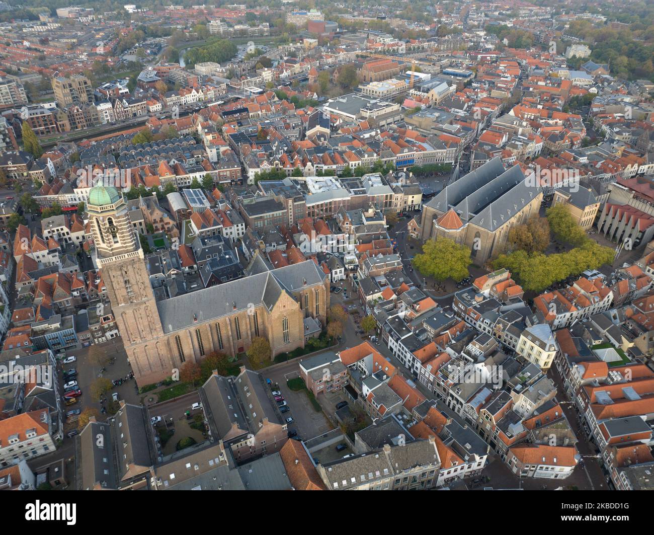 The Peperbus or Onze Lieve Vrouwetoren with Onze Lieve Vrouwebasiliek ...