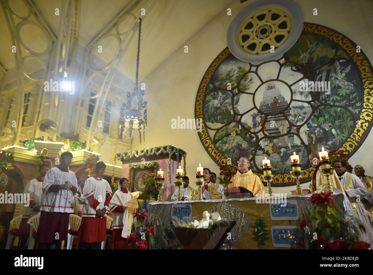 Catholics priests and nuns performing holy rituals for the Holy Mass ...