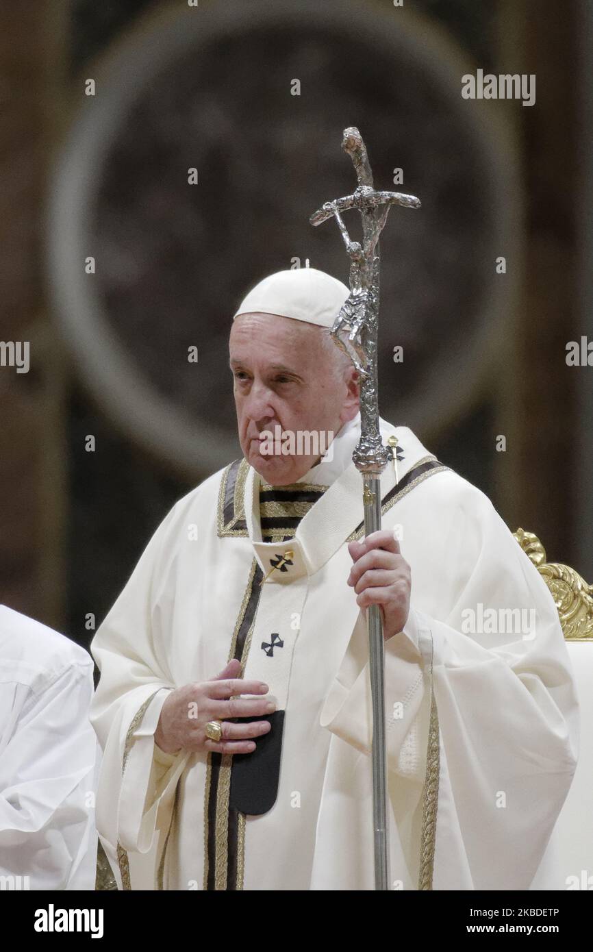 Pope Francis celebrates Christmas Eve Mass in St. Peter's Basilica at ...