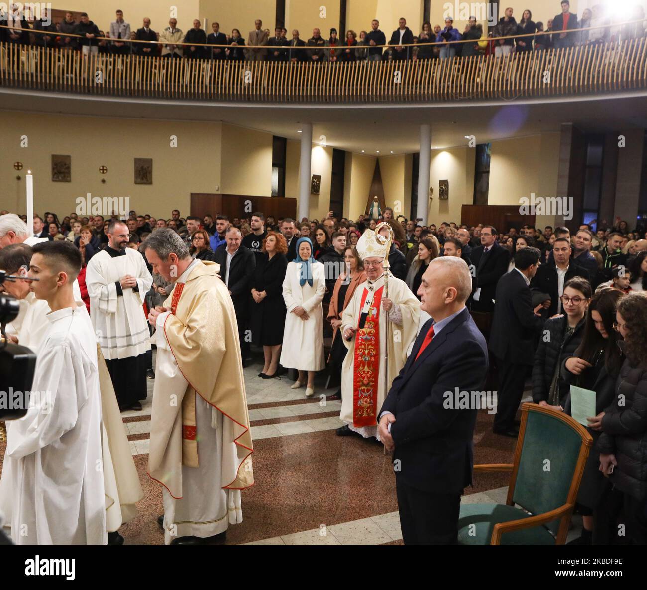 George Antonio Frendo, Archbishop of Tirana and Duress, performing mass ...