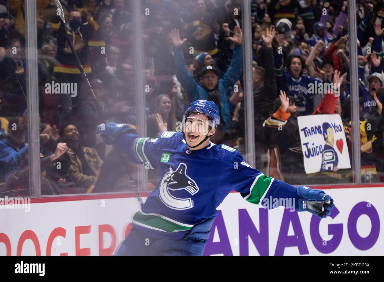 Vancouver, Canada, November 3, 2022. Vancouver Canucks' Andrei Kuzmenko ...