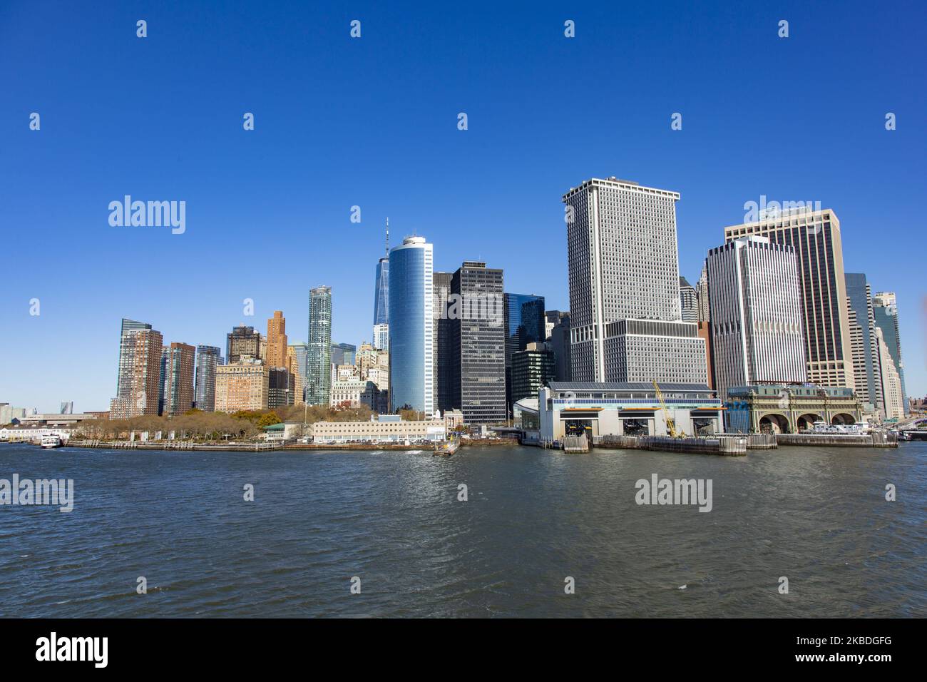 Panoramic cityscape view of the Freedom Tower, One World Trade Center ...
