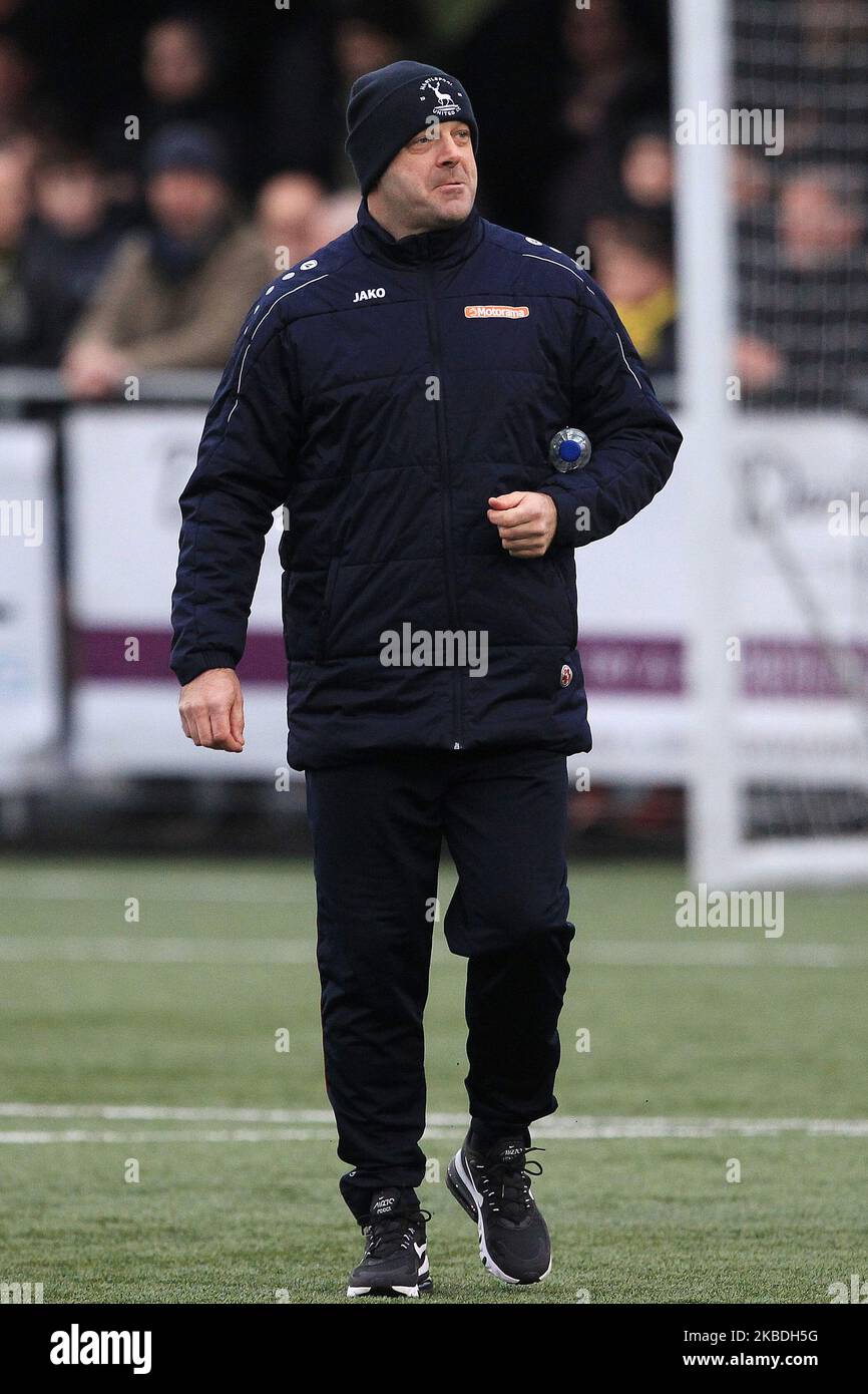 Hartlepool United assistant manager Joe Parkinson during the Vanarama ...