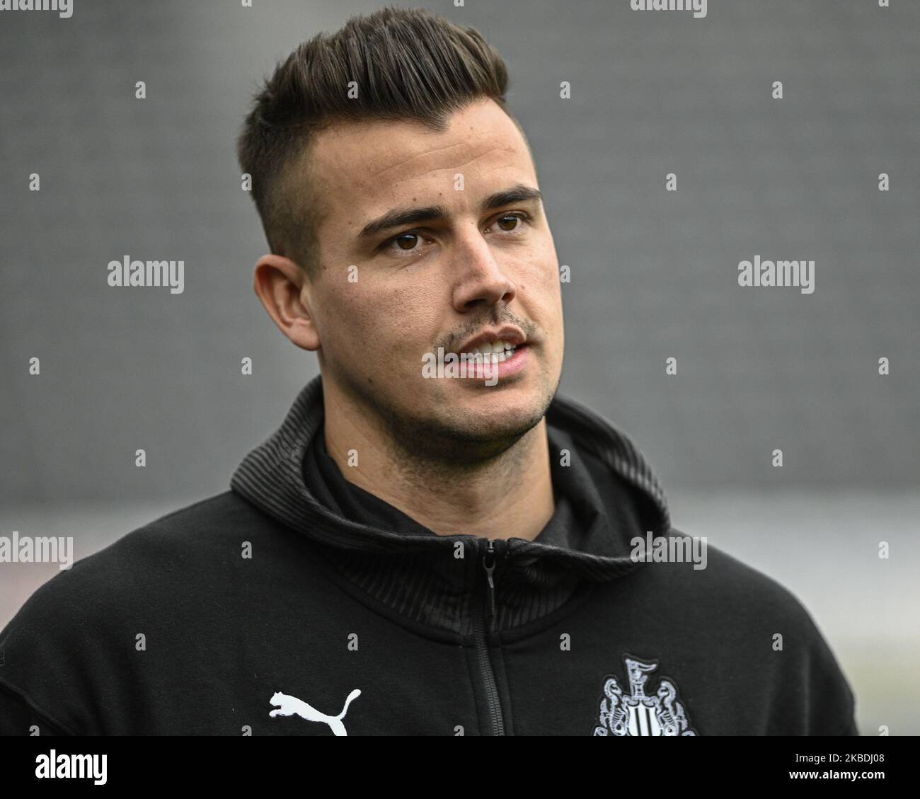 Karl Darlow (26) of Newcastle United arrives before the Premier League ...
