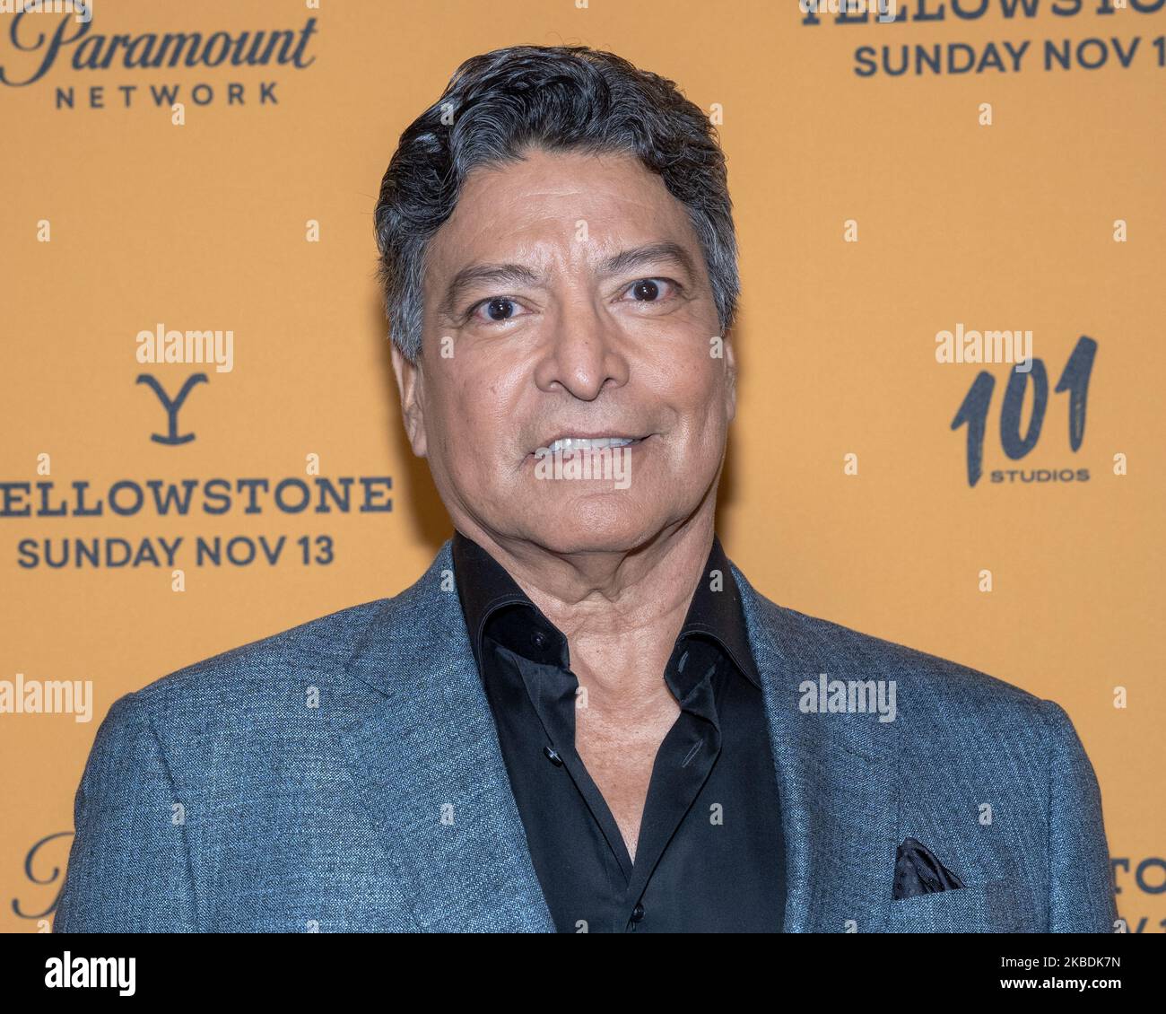 New York, New York, on Nov. 3, 2022. Gil Birmingham arrives on the red ...
