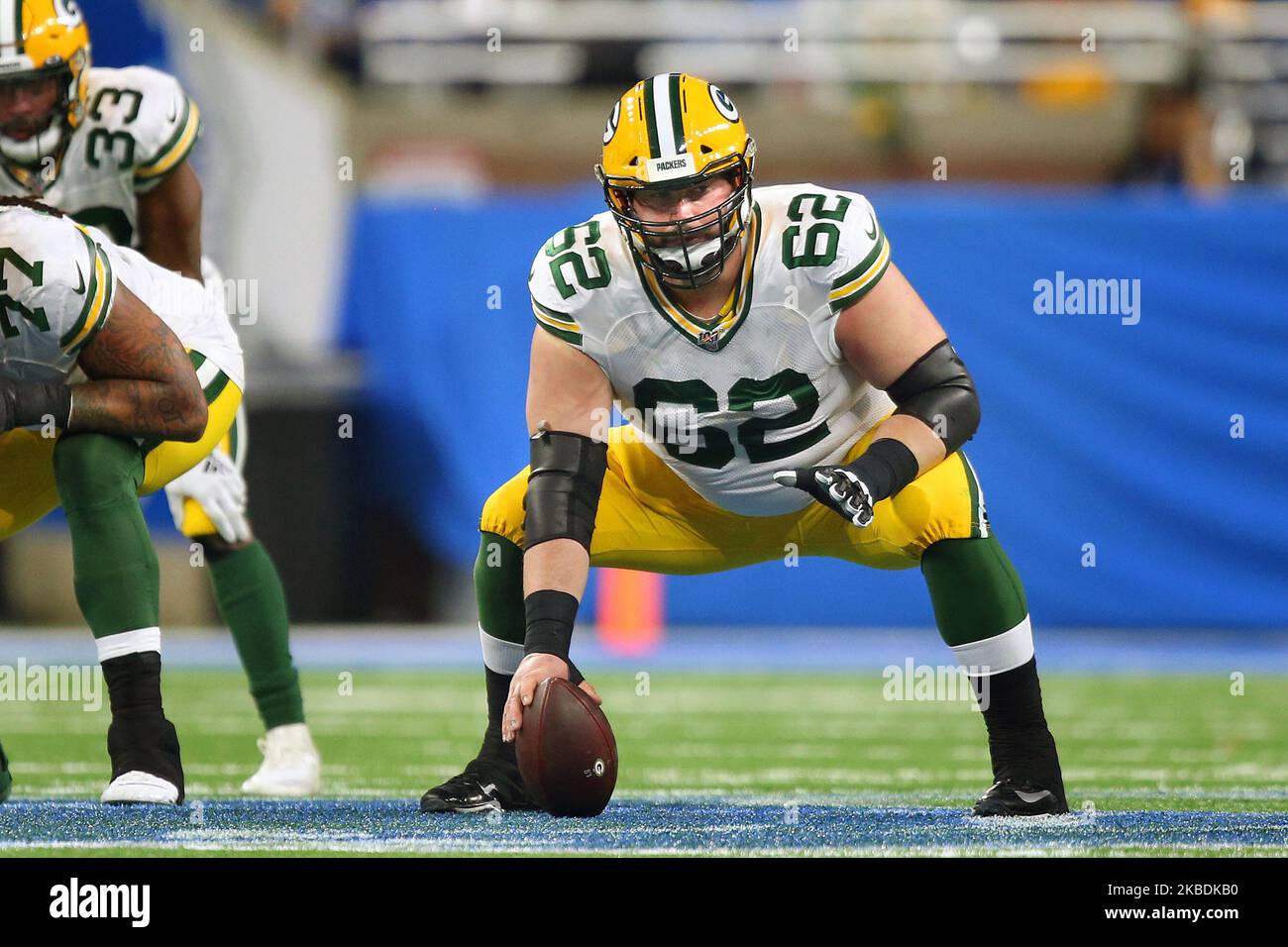 Green bay packers offensive guard lucas patrick hi-res stock ...