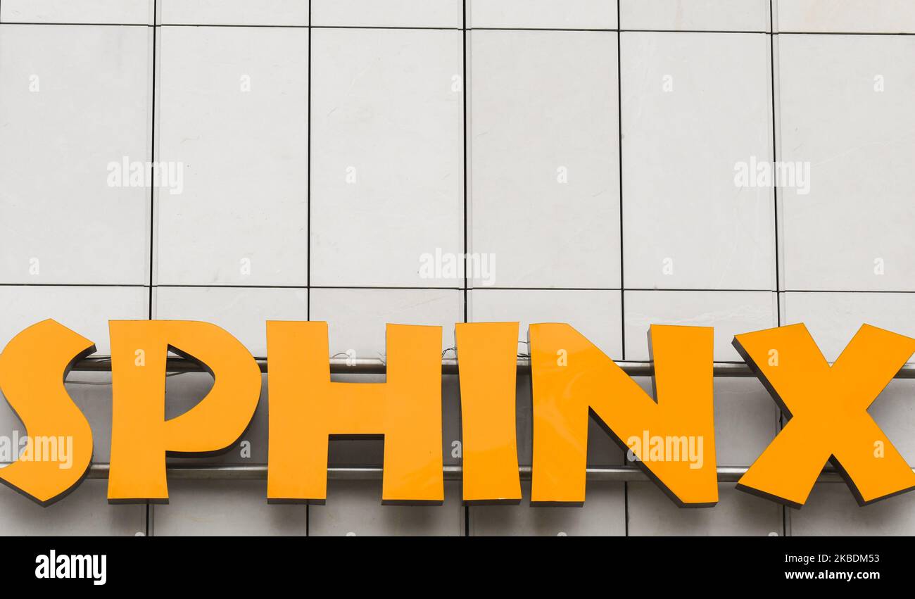 Sphinx logo seen outside the Galeria Krakowska shoping mall. On Monday ...
