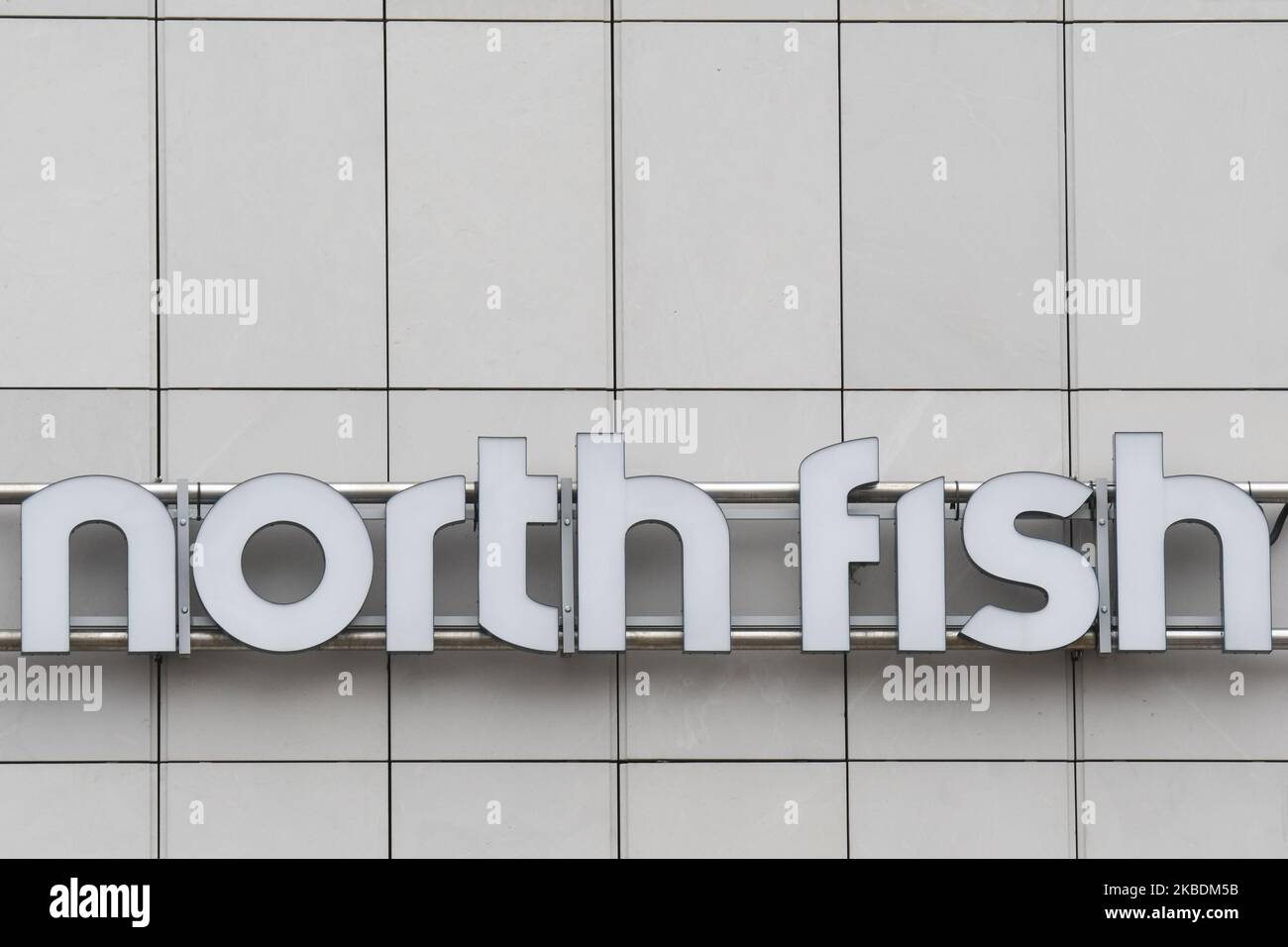 North Fish logo seen outside the Galeria Krakowska shoping mall. On ...