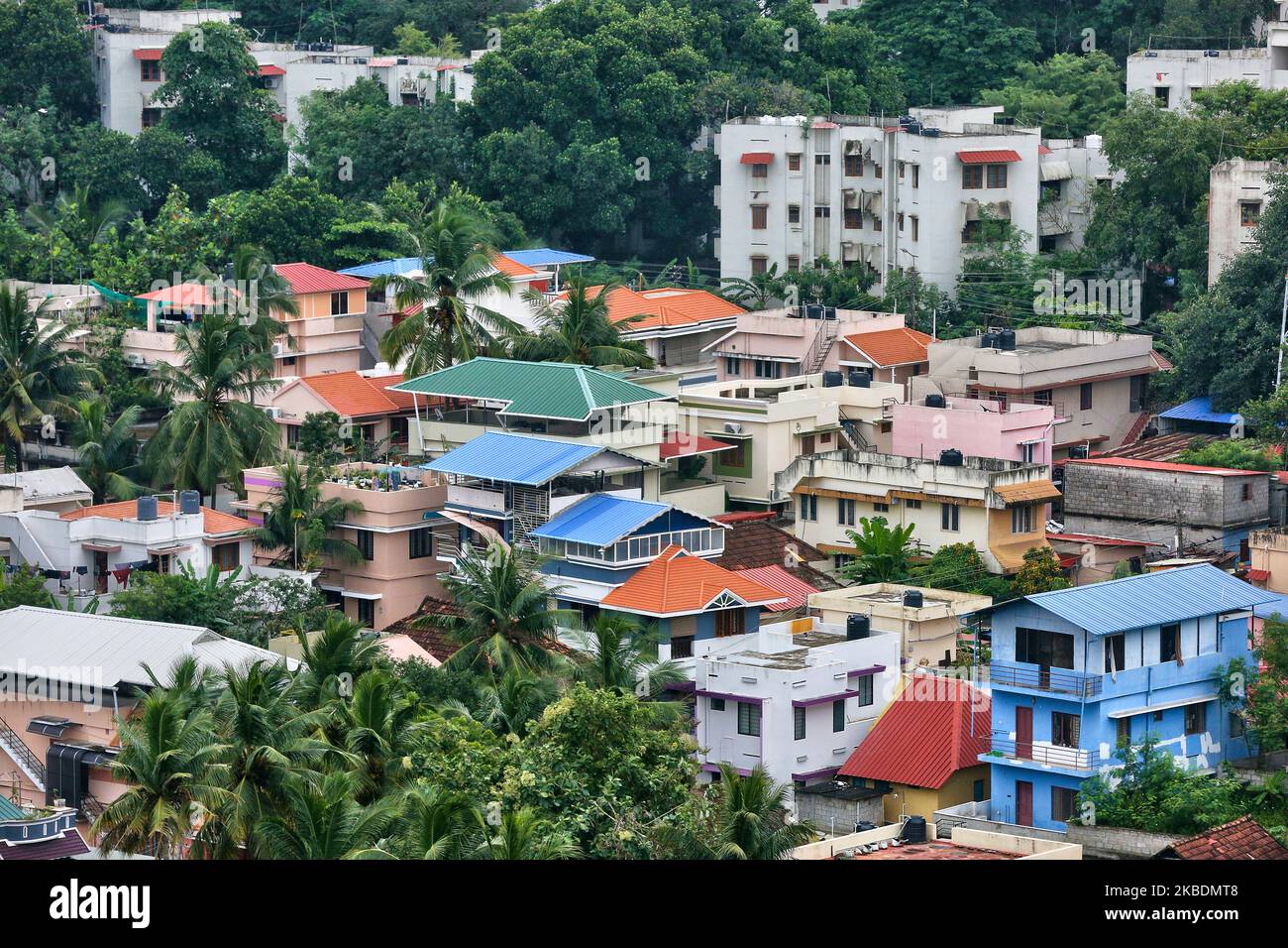 Trivandrum city aerial view hi-res stock photography and images - Alamy