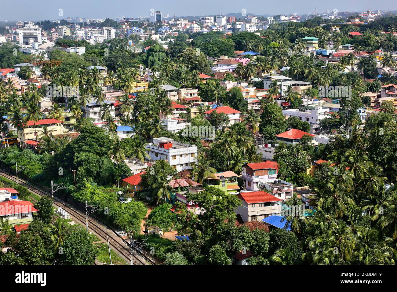 Trivandrum city aerial view hi-res stock photography and images - Alamy