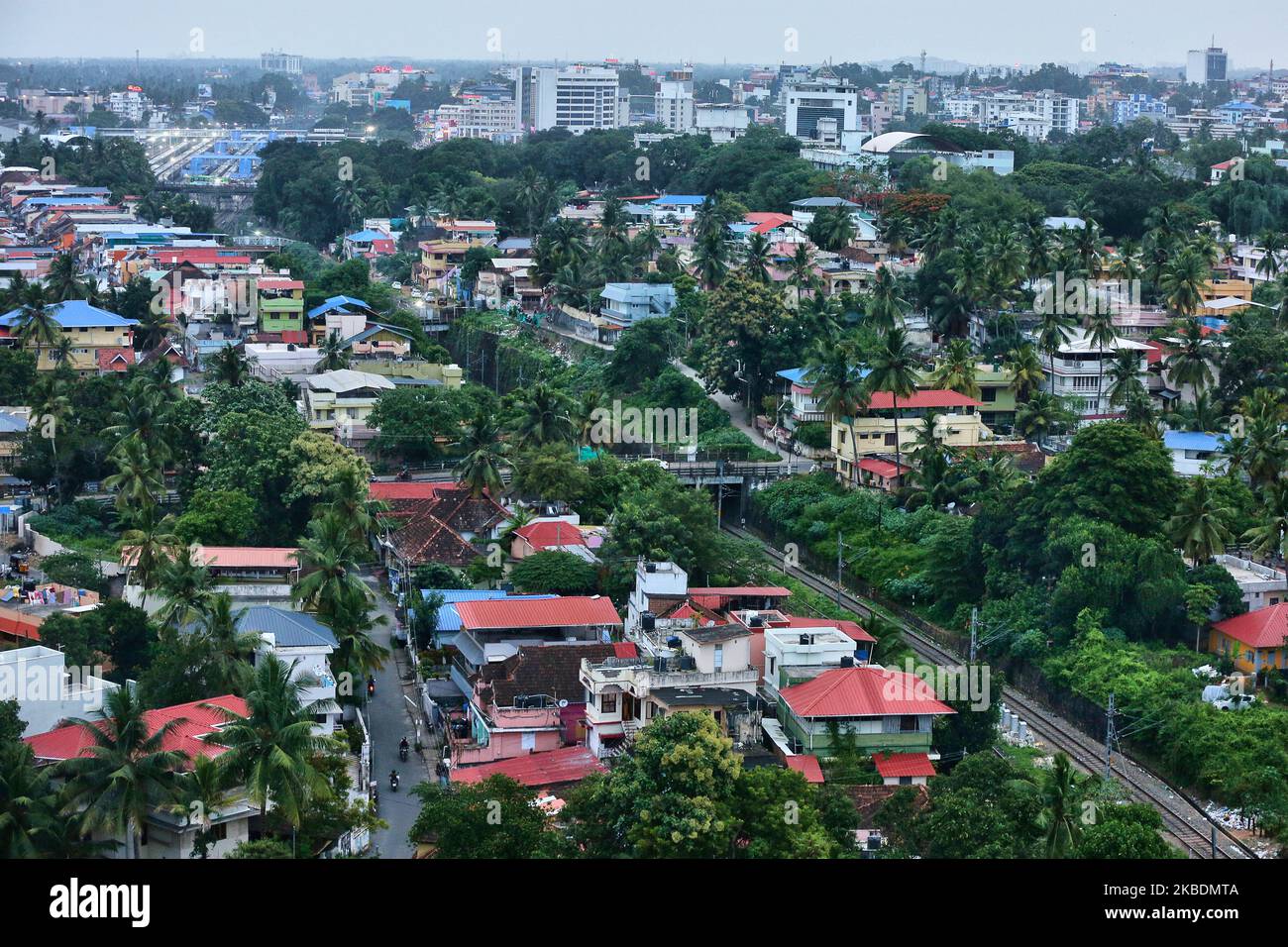 Trivandrum city aerial view hi-res stock photography and images - Alamy