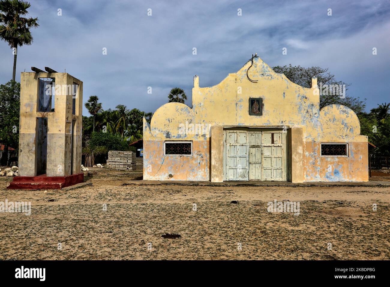 Catholic church on Analaitivu Island in the Jaffna region of Sri Lanka. This church is the ...