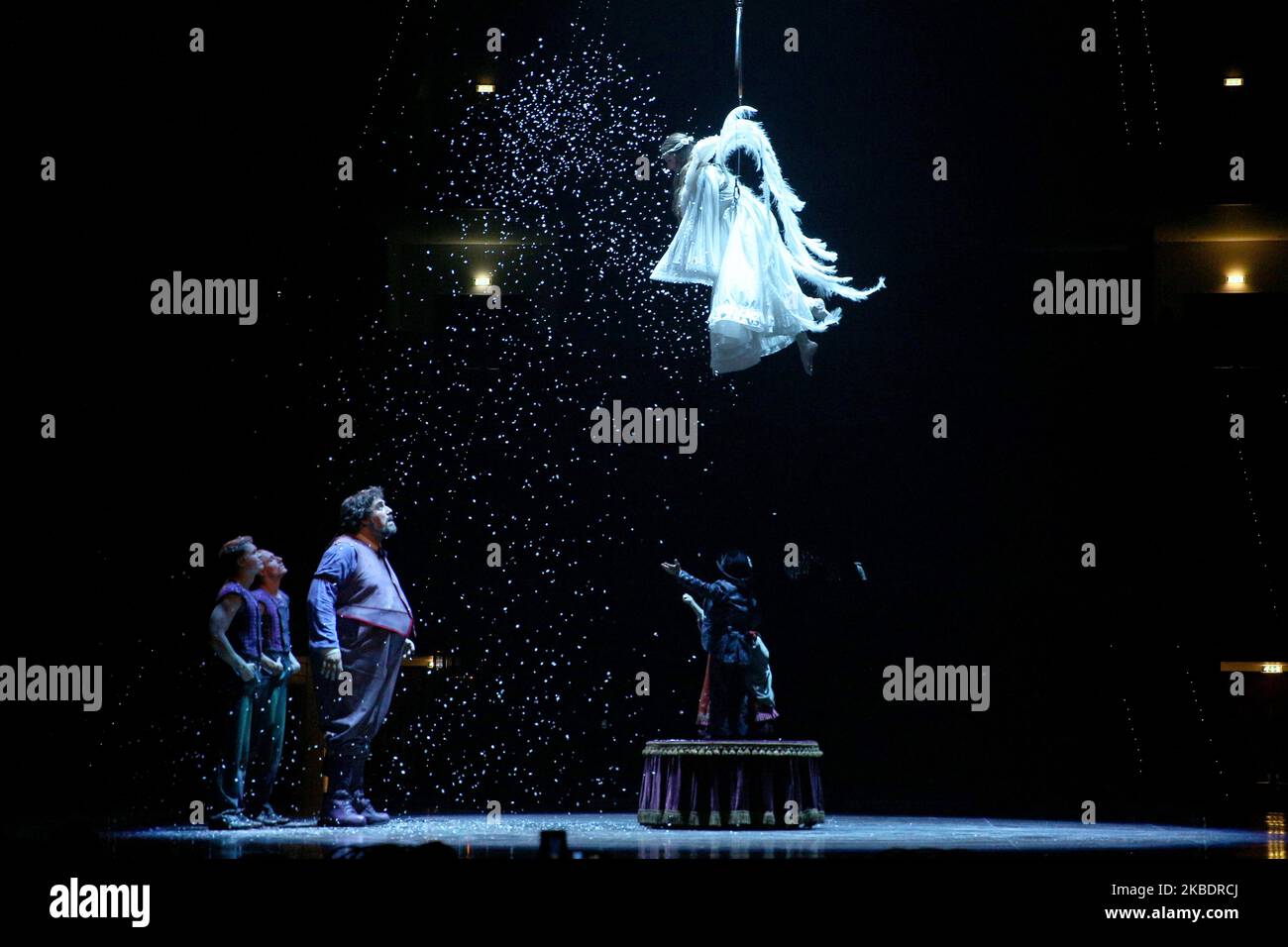 Artists perform during the premiere of the Cirque Du Soleil Corteo show ...