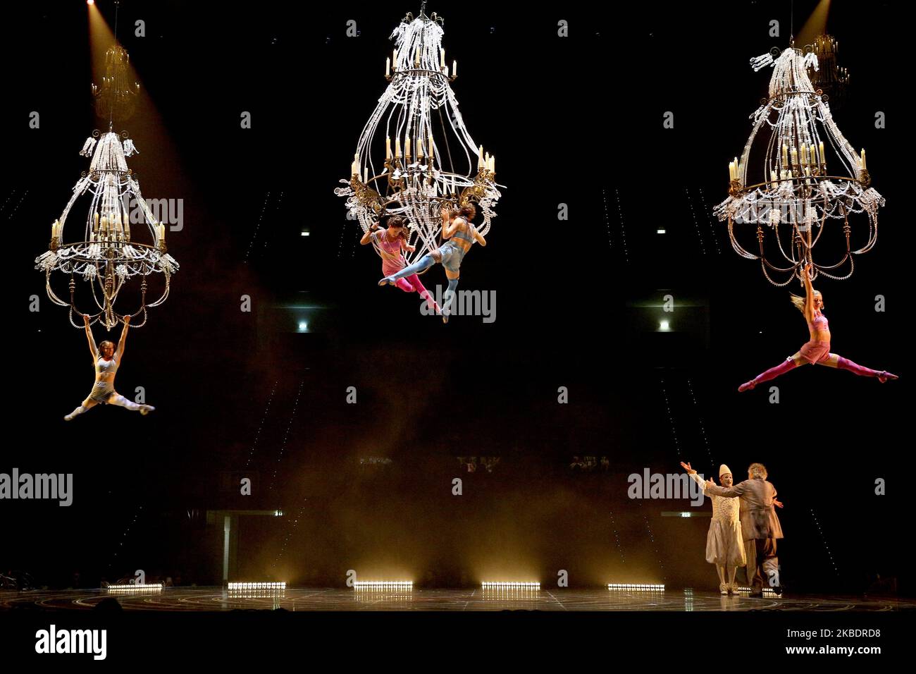 Artists perform during the premiere of the Cirque Du Soleil Corteo show ...