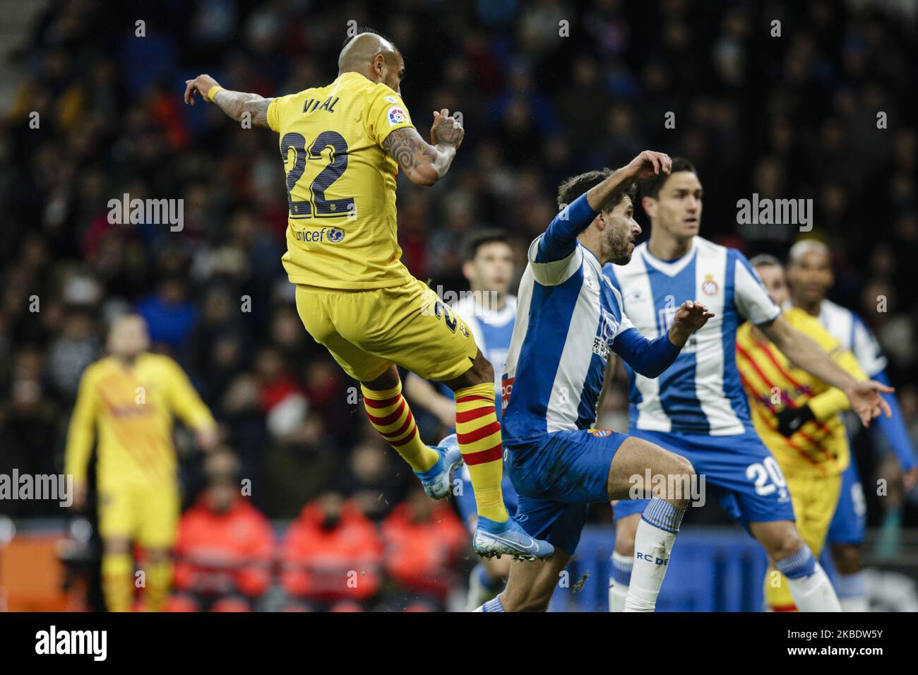 22 Arturo Vidal from Chile of FC Barcelona during La Liga match between ...