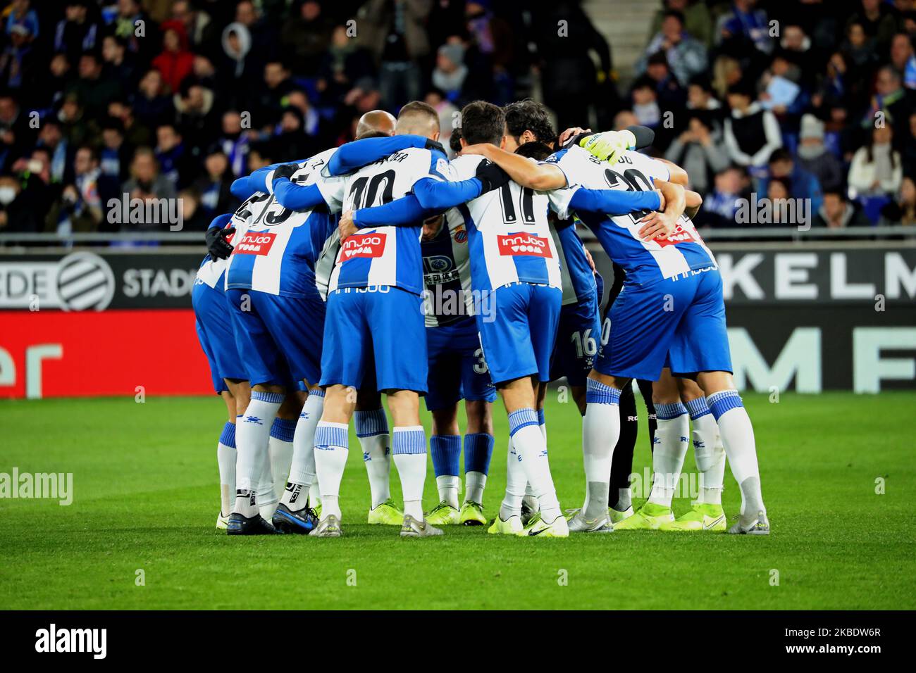 RCD Espanyol team during the match between RCD Espanyol and FC ...