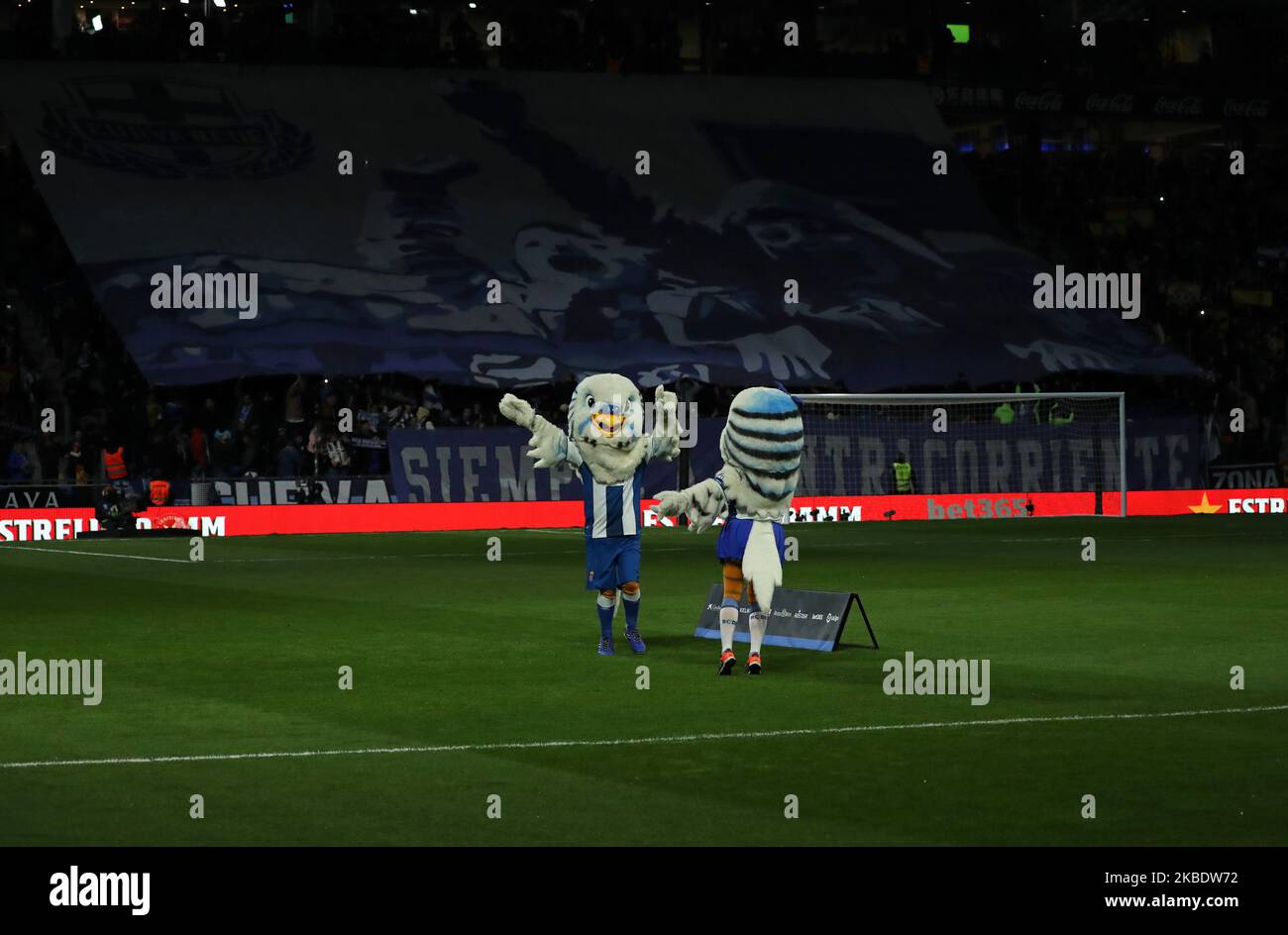 RCD Espanyol mascot during the match between RCD Espanyol and FC ...
