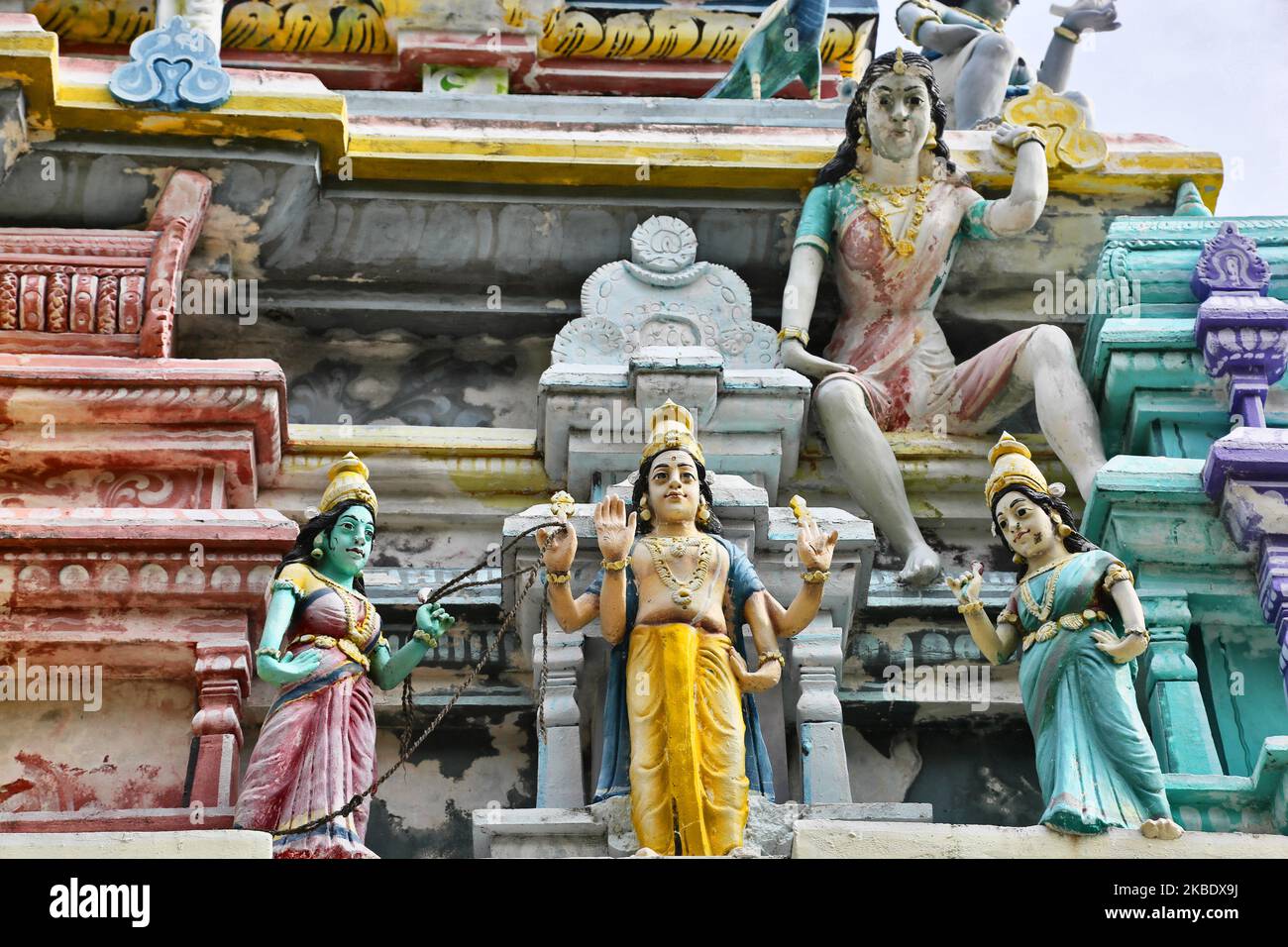 Figures of Lord Murugan and his two wives adorn the South Murugan Temple (South Murugan Kovil ...