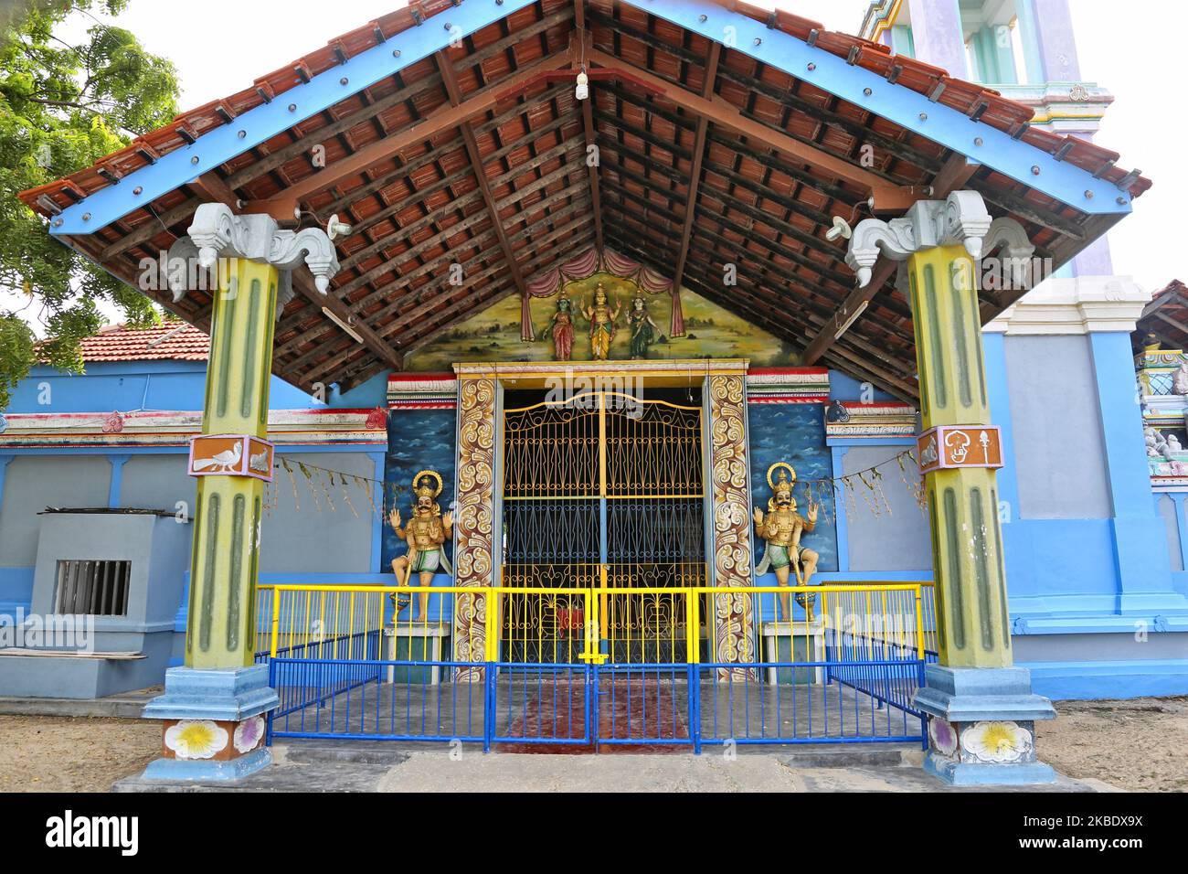 South Murugan Temple (South Murugan Kovil) on Analaitivu Island in the ...