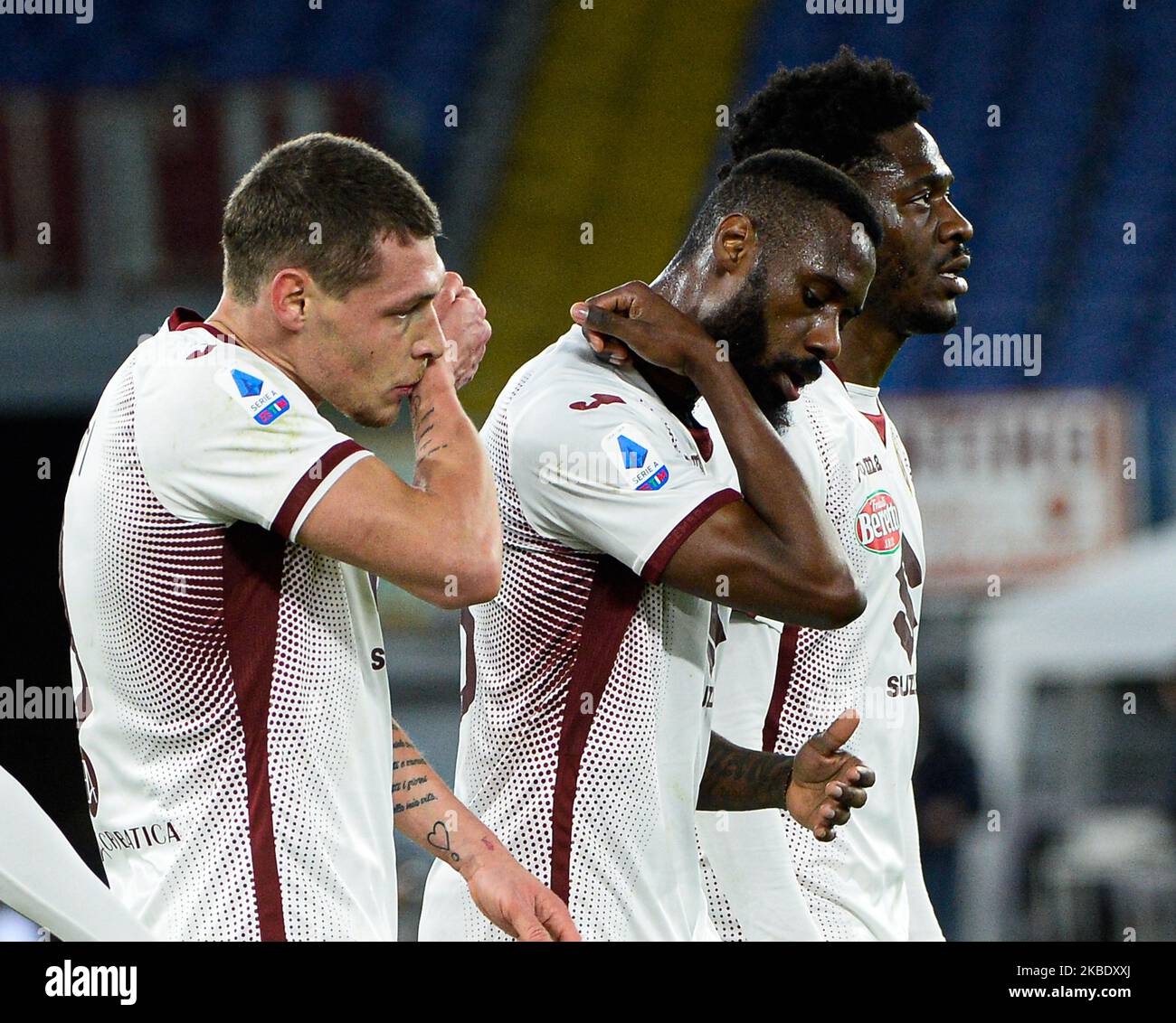 Andrea Belotti celebrates after scoring goal 0-1 during the Italian ...