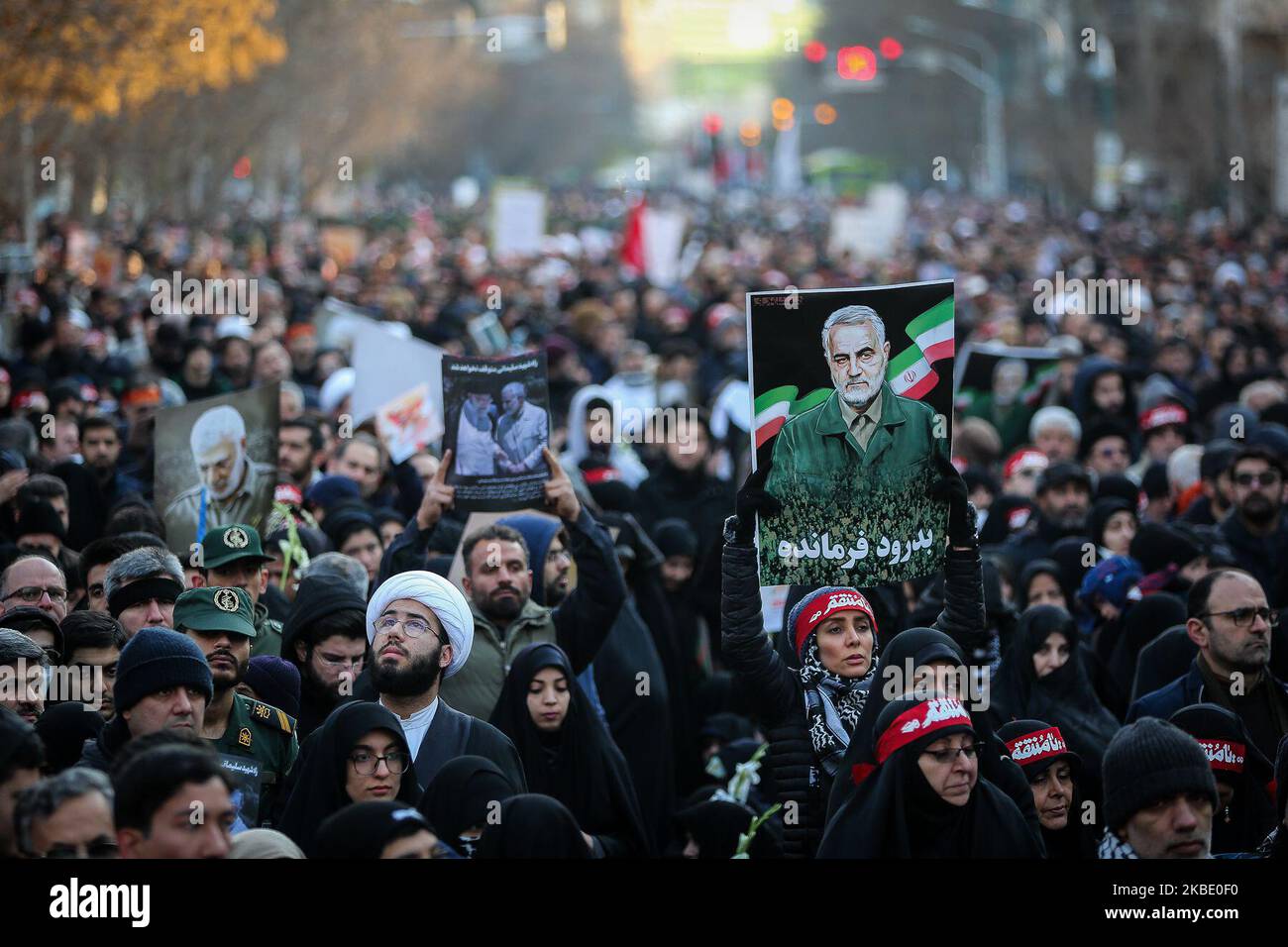 People take part in the funeral procession of IRGC Quds Force commander ...