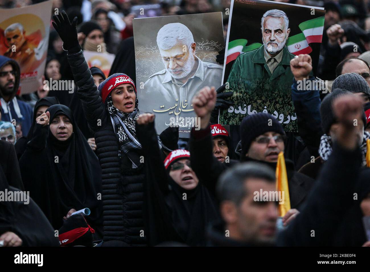 People take part in the funeral procession of IRGC Quds Force commander ...