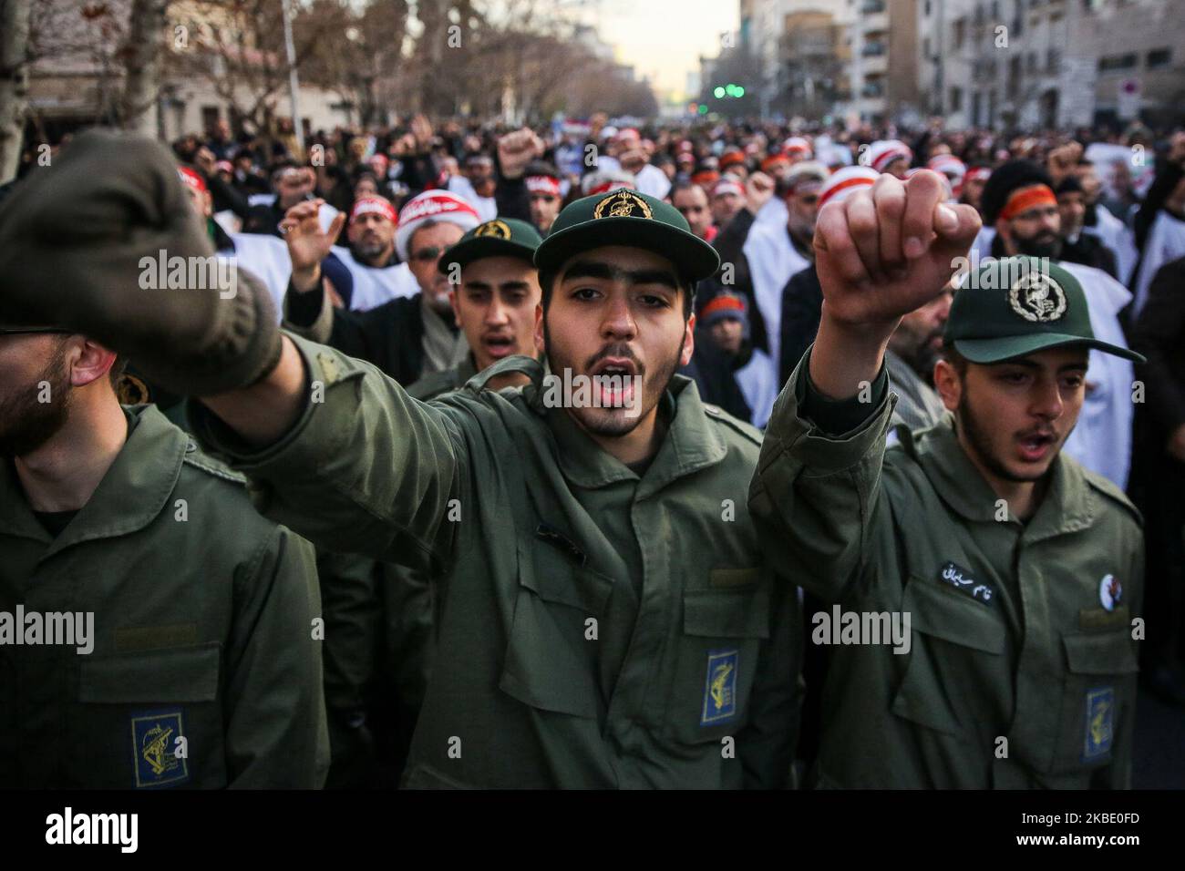 People take part in the funeral procession of IRGC Quds Force commander ...