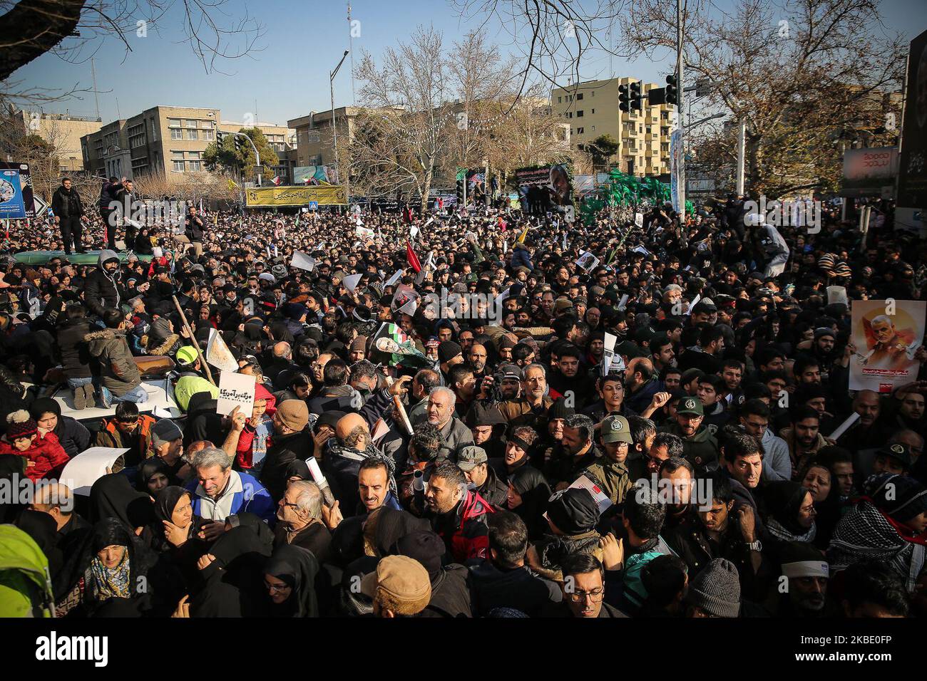 People take part in the funeral procession of IRGC Quds Force commander ...