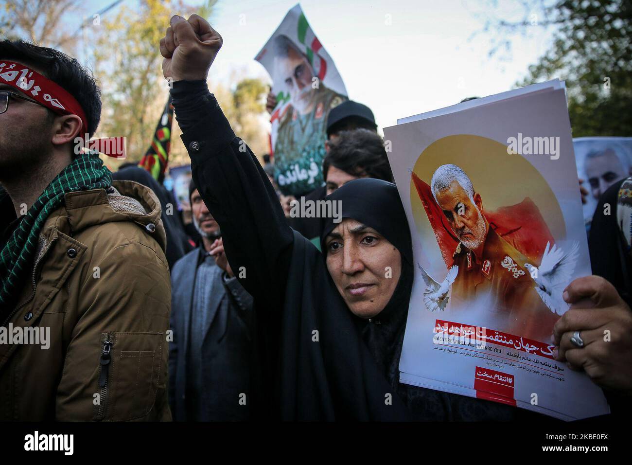 People take part in the funeral procession of IRGC Quds Force commander ...