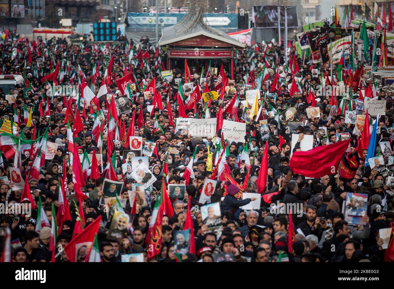People take part in the funeral procession of IRGC Quds Force commander ...