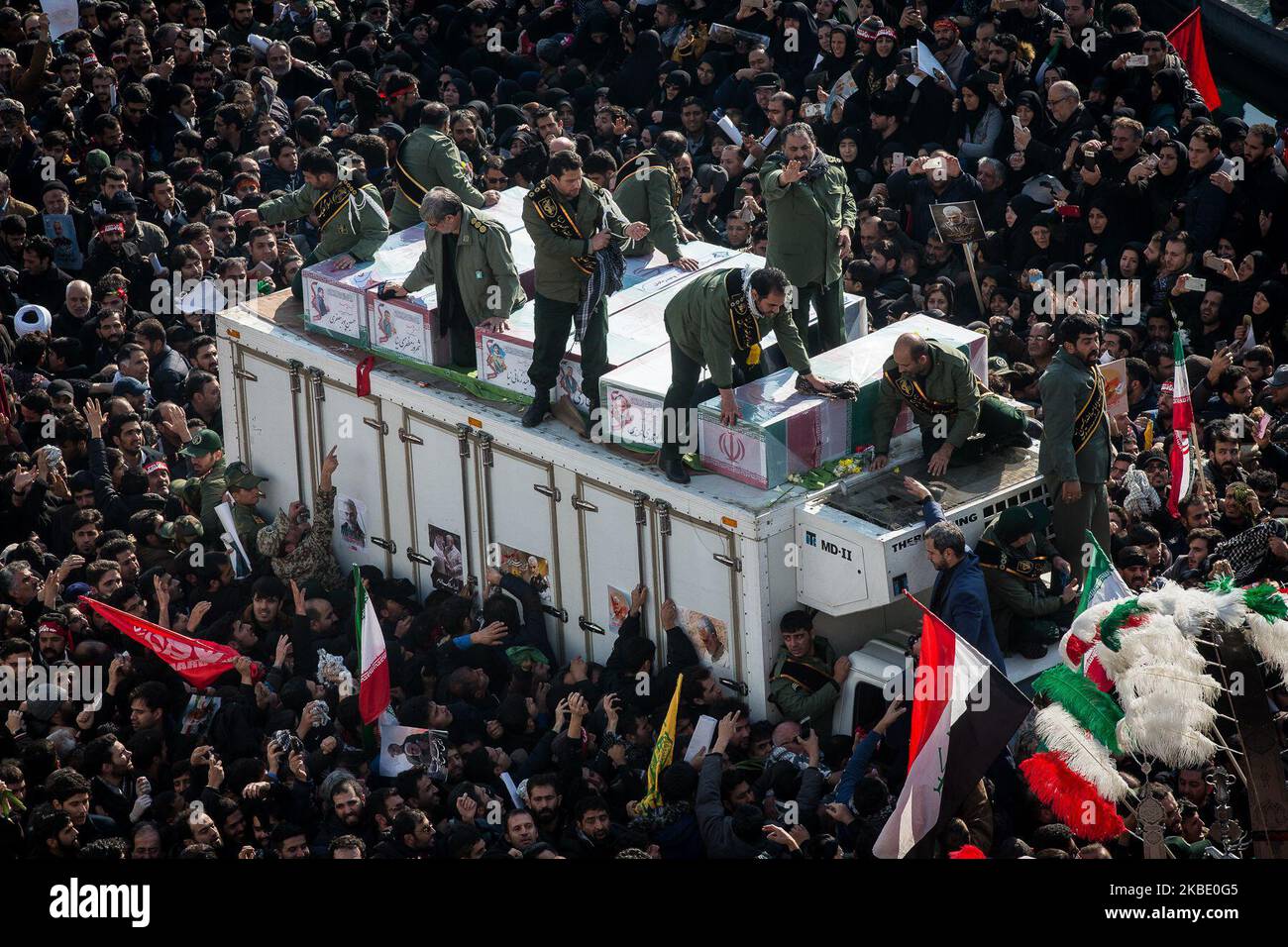 People take part in the funeral procession of IRGC Quds Force commander ...