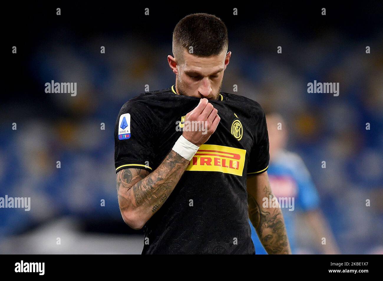 Cristiano Biraghi of FC Internazionale looks dejected during the Serie ...
