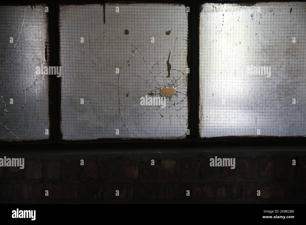 Broken glass windows at the Jawahar Lal University on January 6, the ...