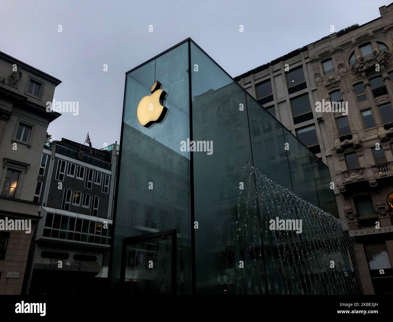 Apple Store in Piazza Liberty in Milan, Italy, on January 08 2020 ...