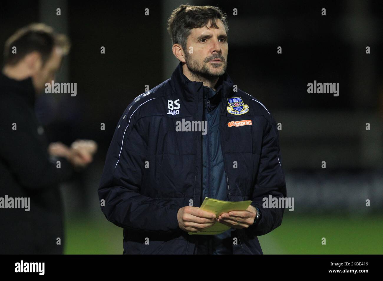 Eastleigh manager Ben Strevens during the Vanarama National League ...