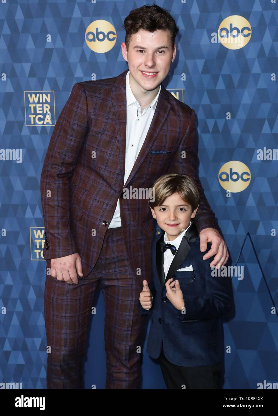 PASADENA, LOS ANGELES, CALIFORNIA, USA - JANUARY 08: Nolan Gould and ...