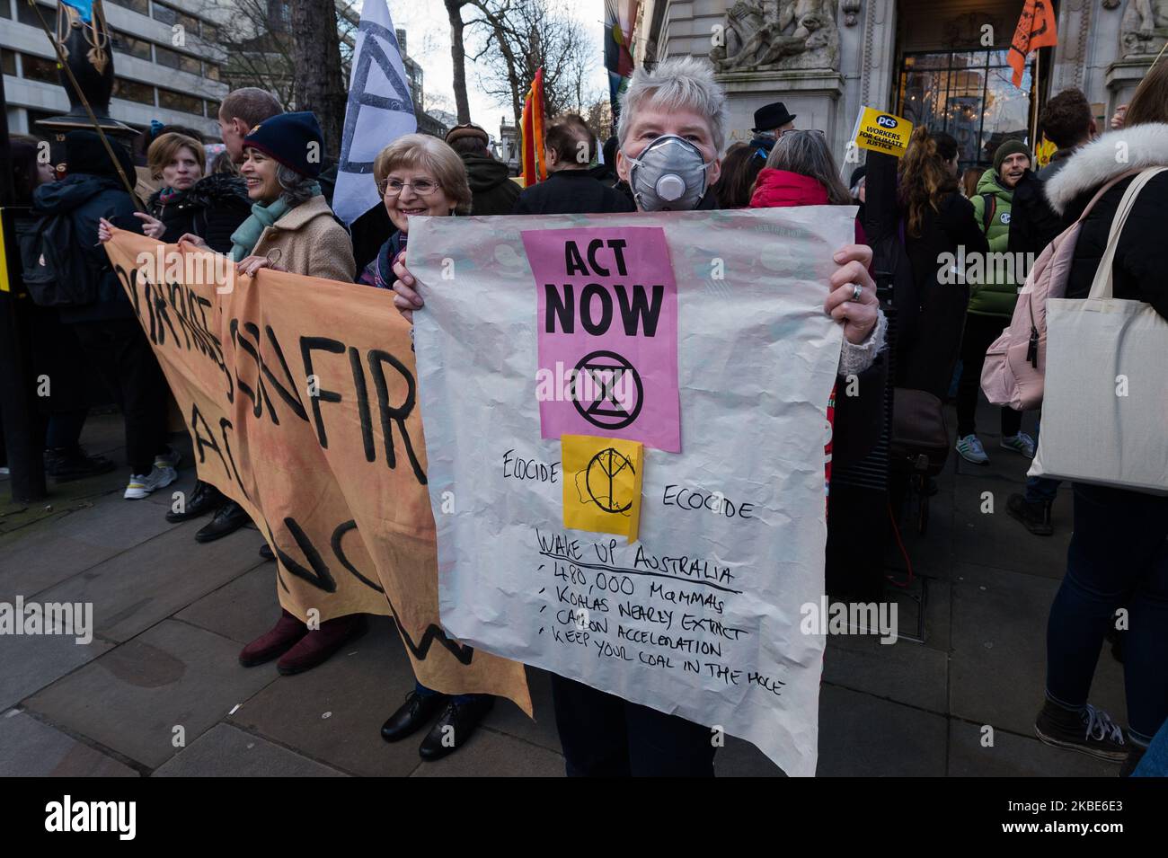Hundreds of activists from Extinction Rebellion stage a protest outside ...