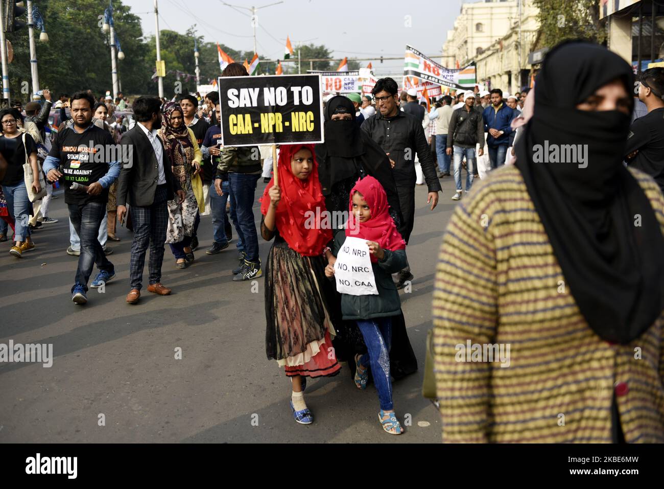 The protesters take part in a protest rally against JNU Campus Violence ...