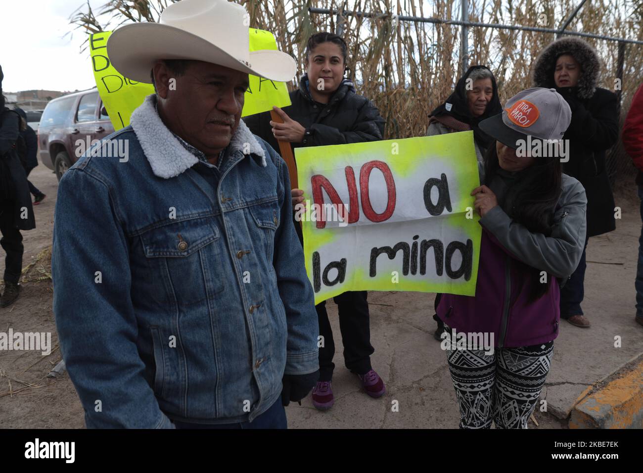 Activists protest against the copper exploitation project at the ...