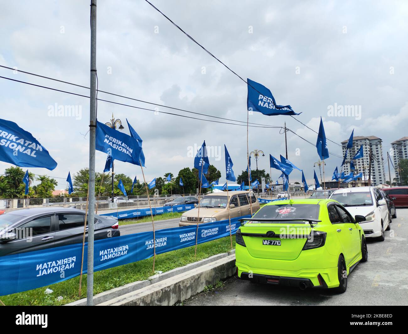 Kuala Lumpur, Malaysia. 04th Nov, 2022. Flags of the Perikatan Nasional ...