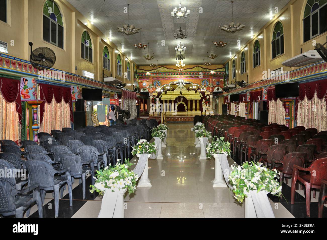 Luxury wedding hall on the grounds of the Amman Kovil (Amman Temple) in ...