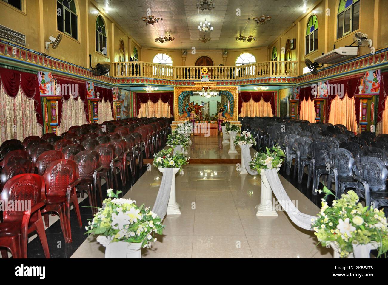 Luxury wedding hall on the grounds of the Amman Kovil (Amman Temple) in ...