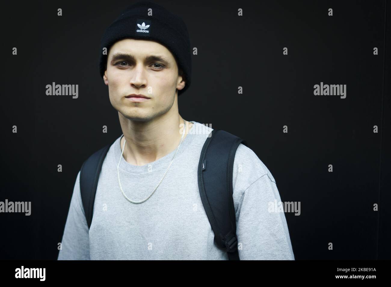 A guest during Milan Men Fashion Week Fall Winter 2020/2021 on January ...