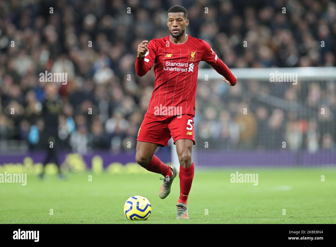 Liverpool midfielder Georginio Wijnaldum during the Premier League ...