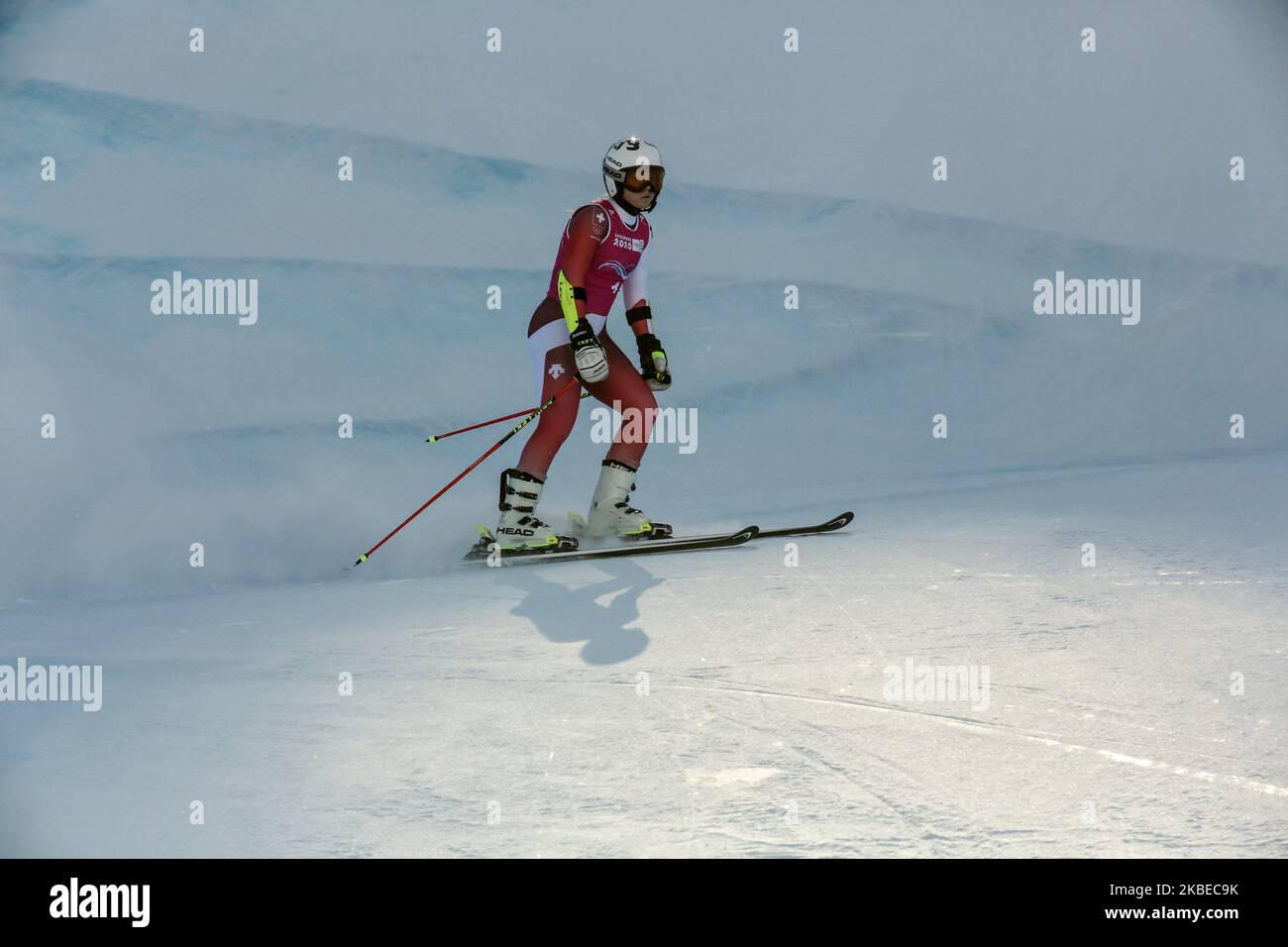 Delia DURRER from Switzerland competes in Woman's Giant Slalom during ...